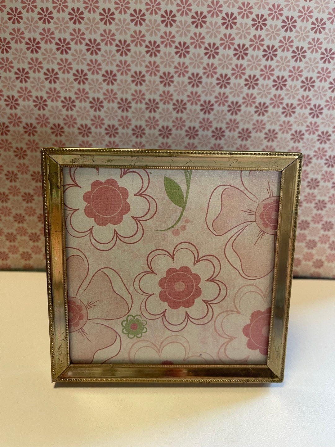 Vintage Metal Picture Frame - Etsy