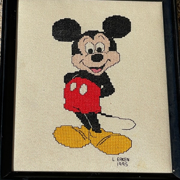 Mickey Cross Stitch - Etsy