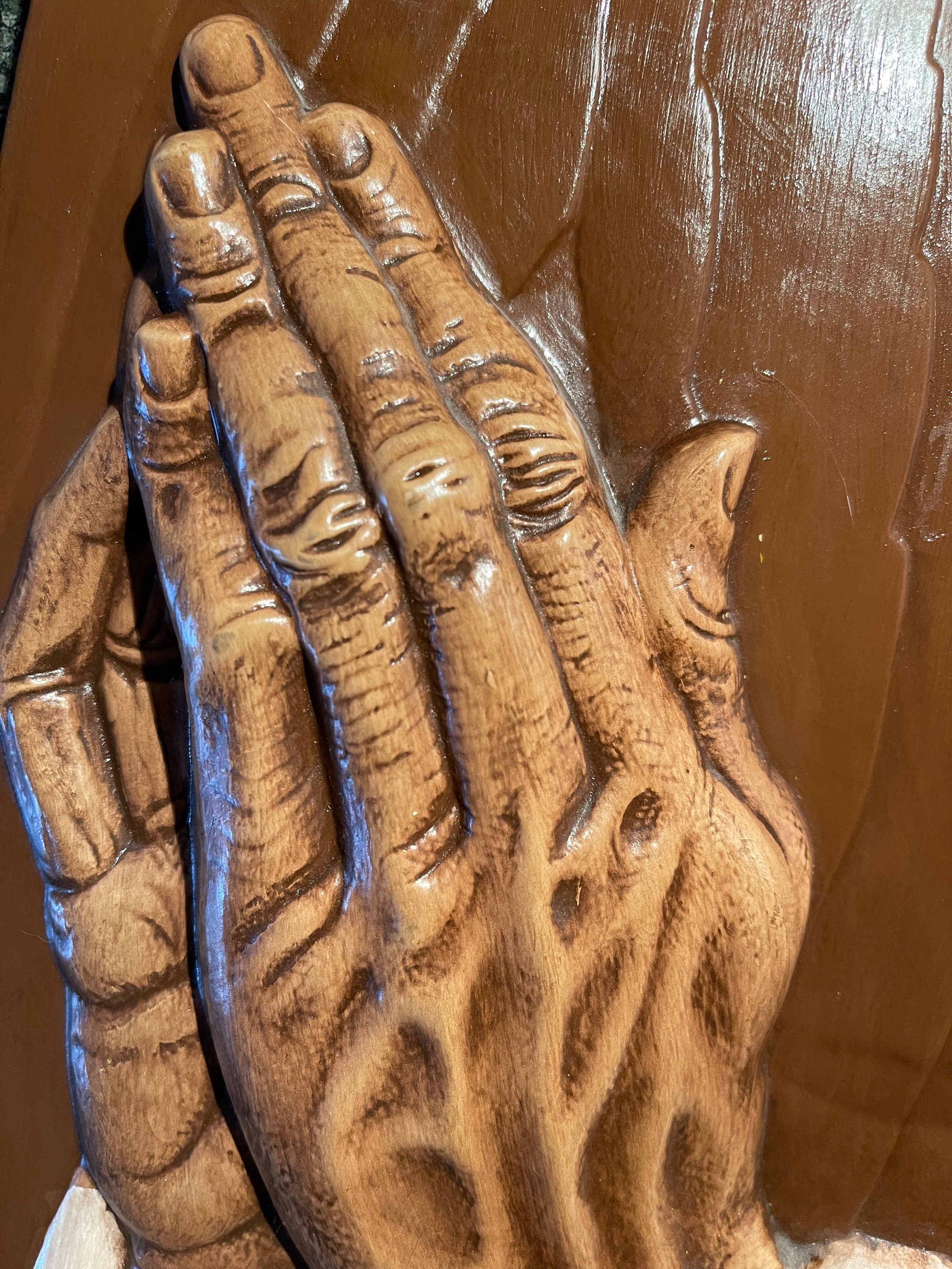 Ceramic 1970s Praying Hands Plaque - Etsy