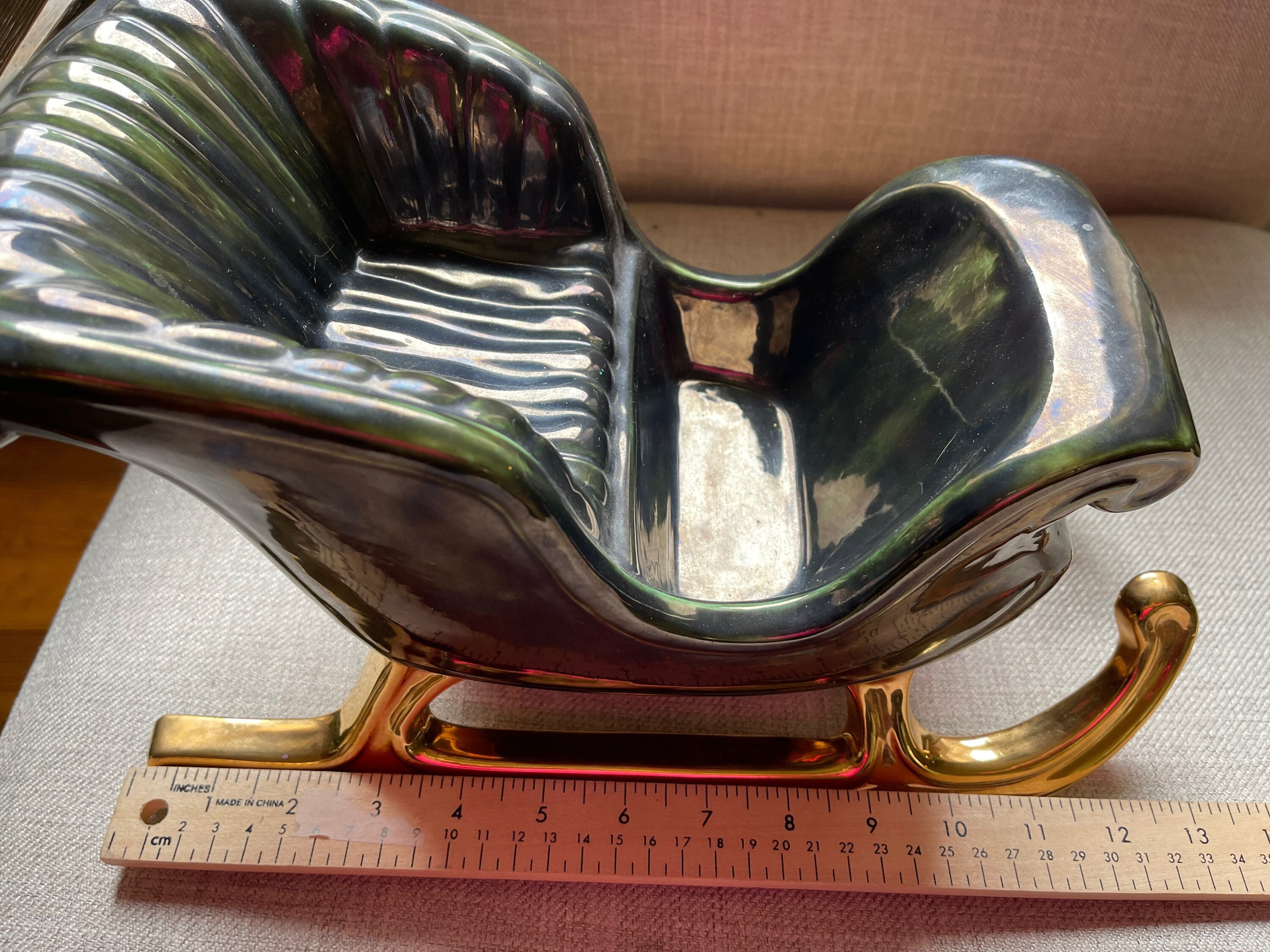 Vintage Ceramic Sleigh - Etsy