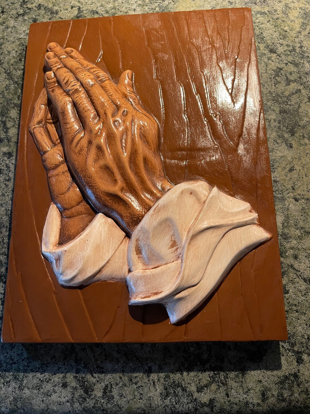Ceramic 1970s Praying Hands Plaque - Etsy