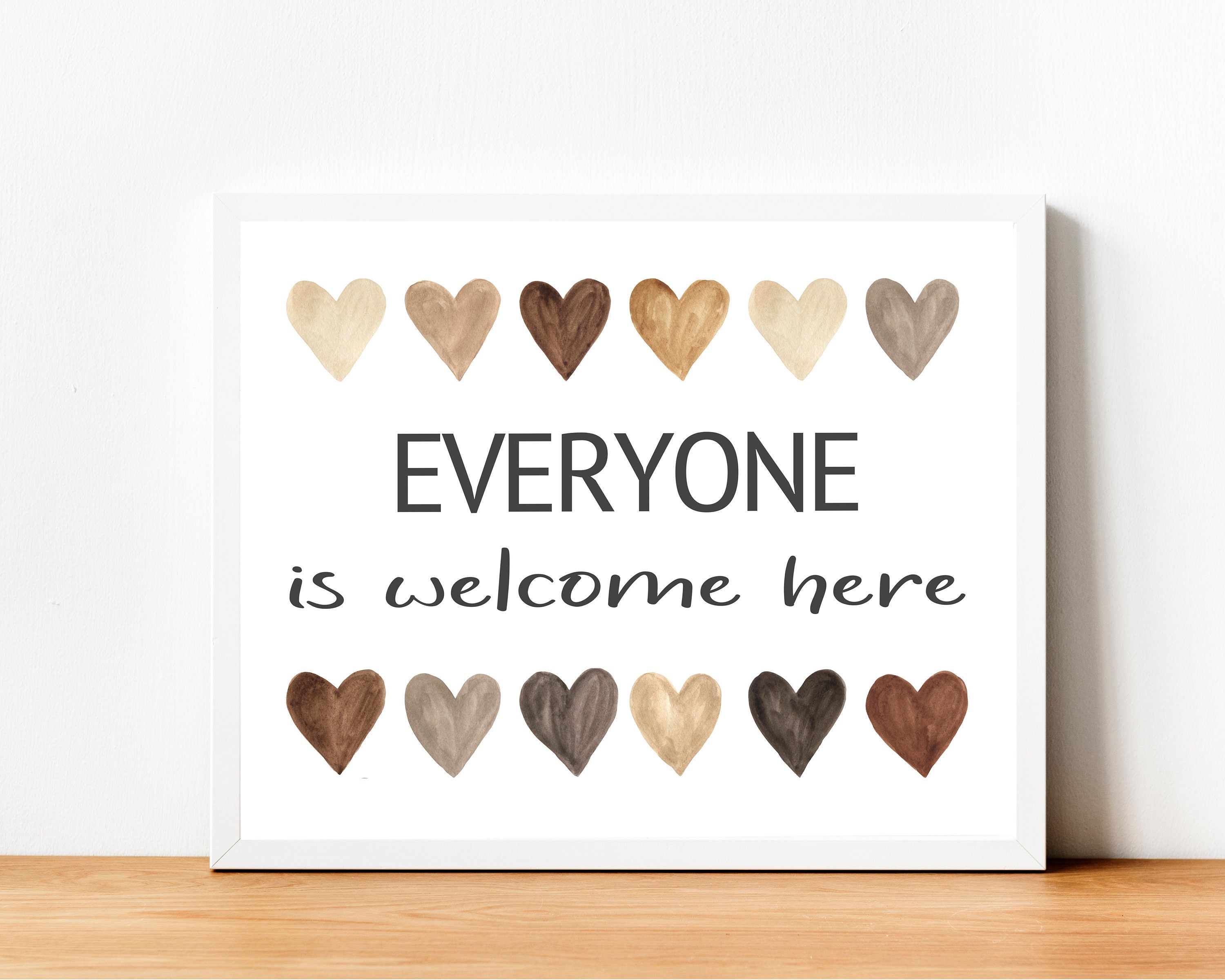 Everyone is Welcome Here Poster, Classroom Printable Poster, Classroom ...