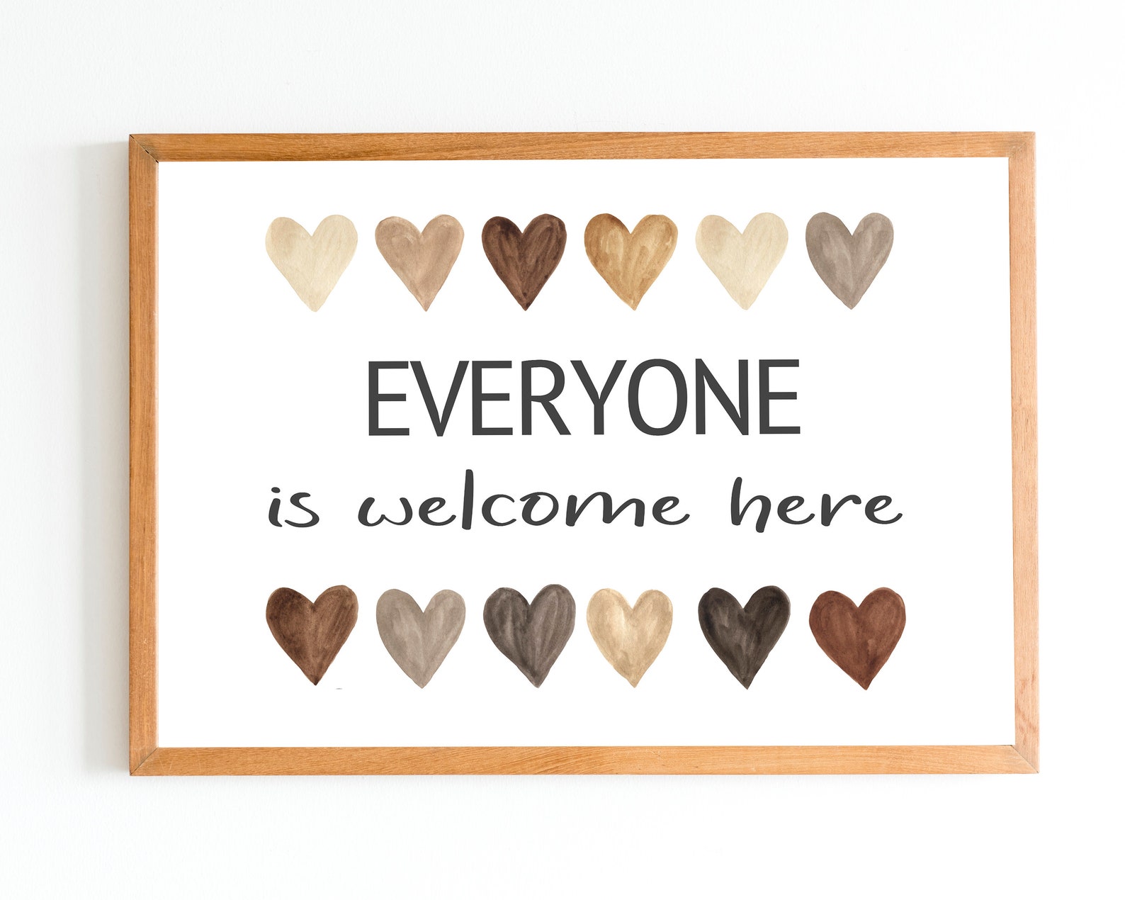 Everyone is Welcome Here Poster, Classroom Printable Poster, Classroom ...