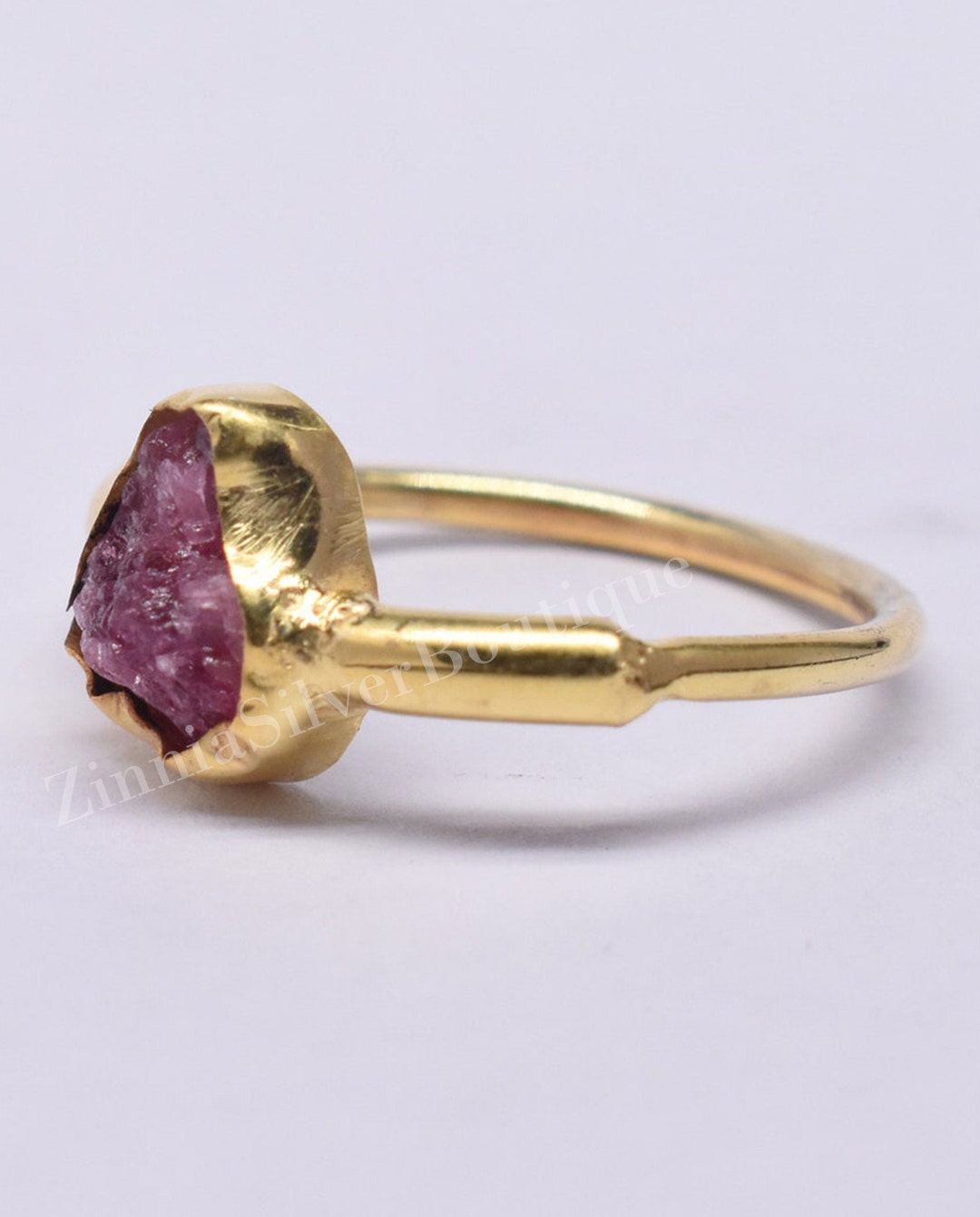 Men's Natural Raw Red Ruby Ring, Gemstone Jewelry, Solid Red Ruby Ring ...