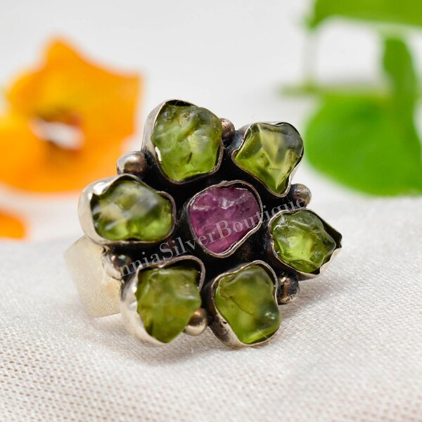 Peridot Ring - Etsy