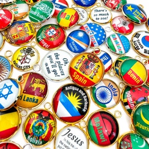 World Traveler Flag Charms – Country Flags, Full Color, 16 or 20mm ...