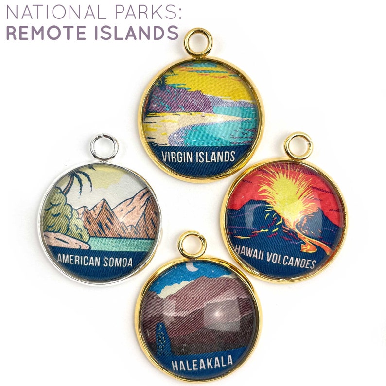 U.S. National Parks Glass Pinback Buttons, Lapel Pins – Glacier ...