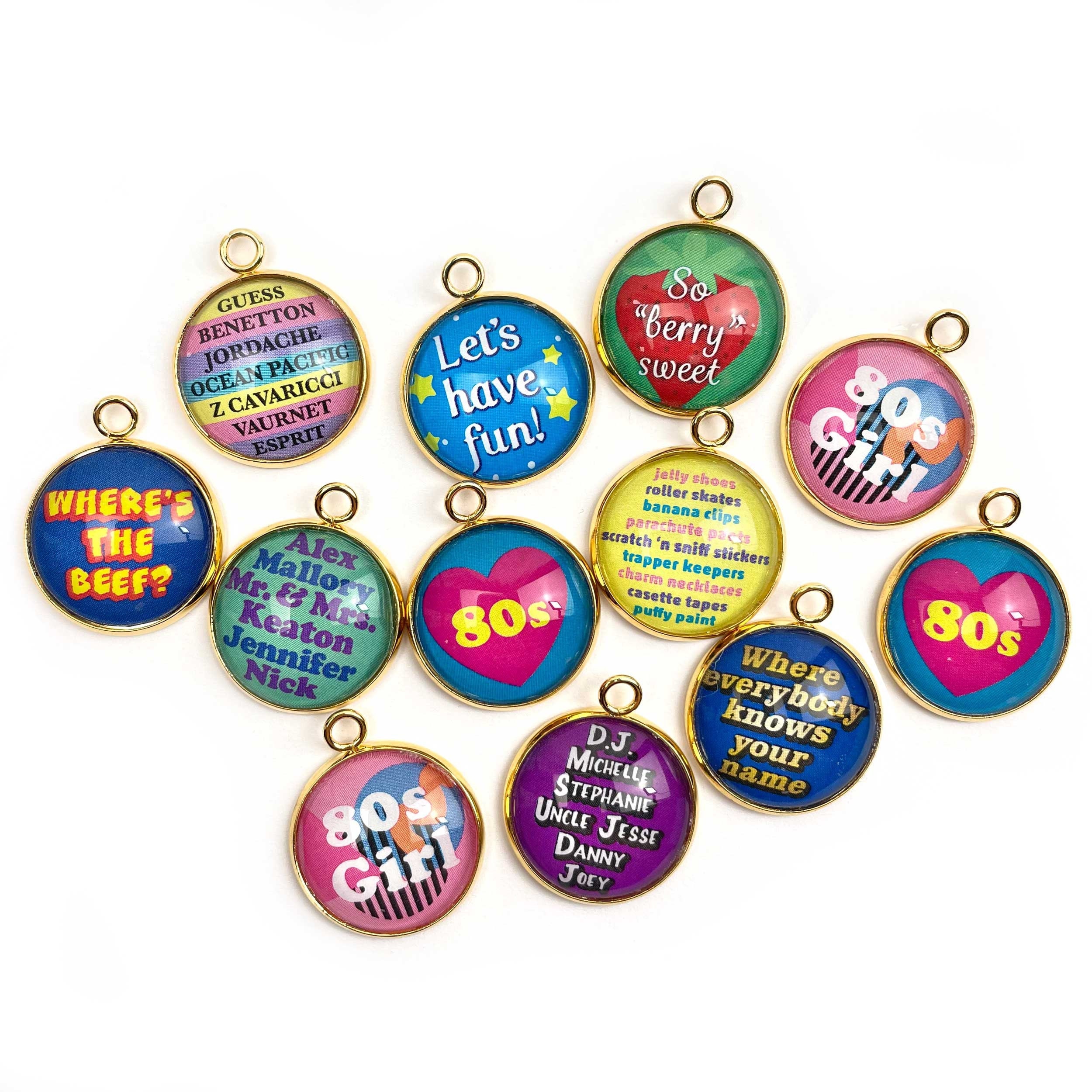 1980s Designer Charms - 80s Girl, Sitcoms, Jelly Shoes, Banana Clips ...