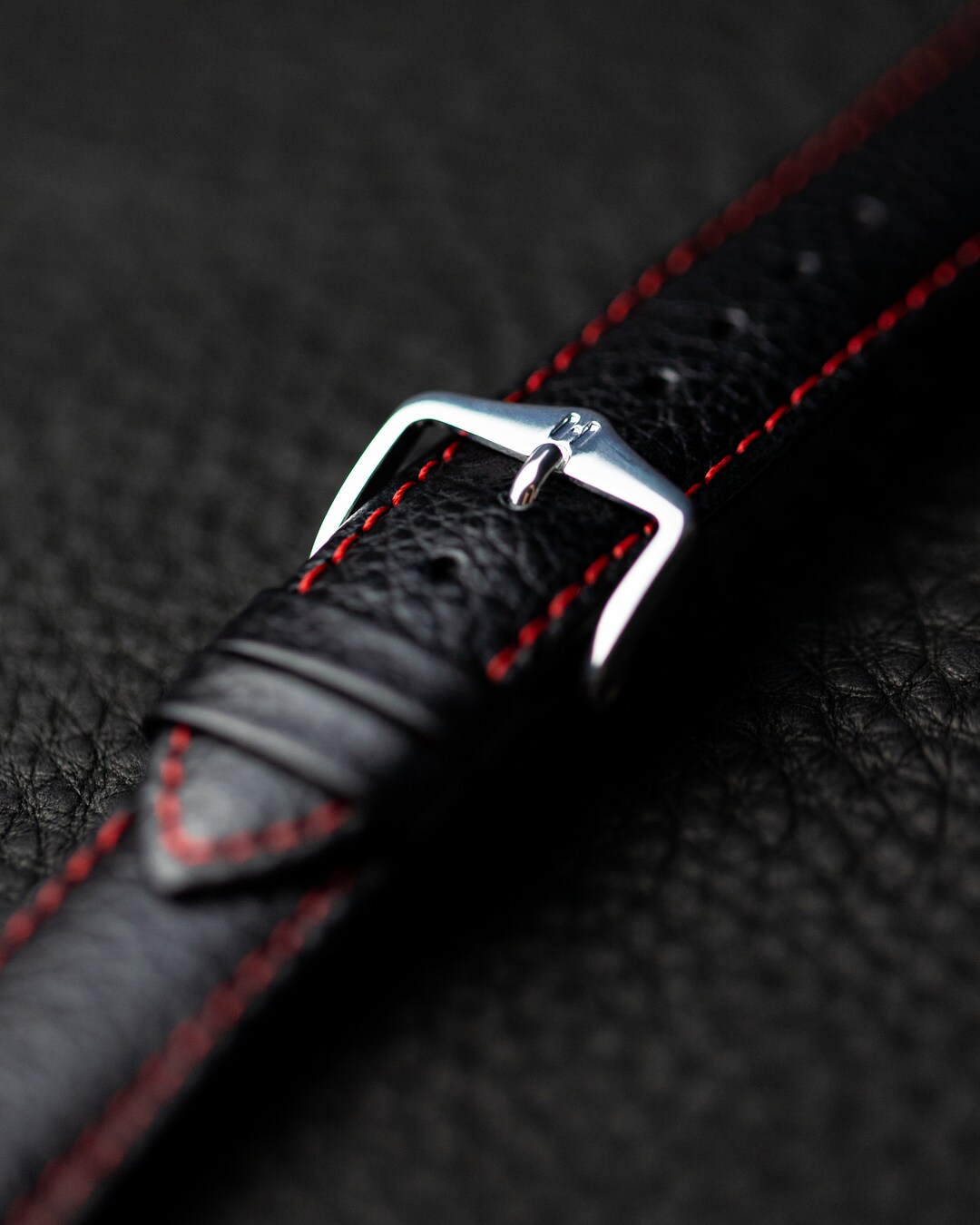 Buffalo Embossed Authentic Leather Watch Strap Black, Blue, Brown ...