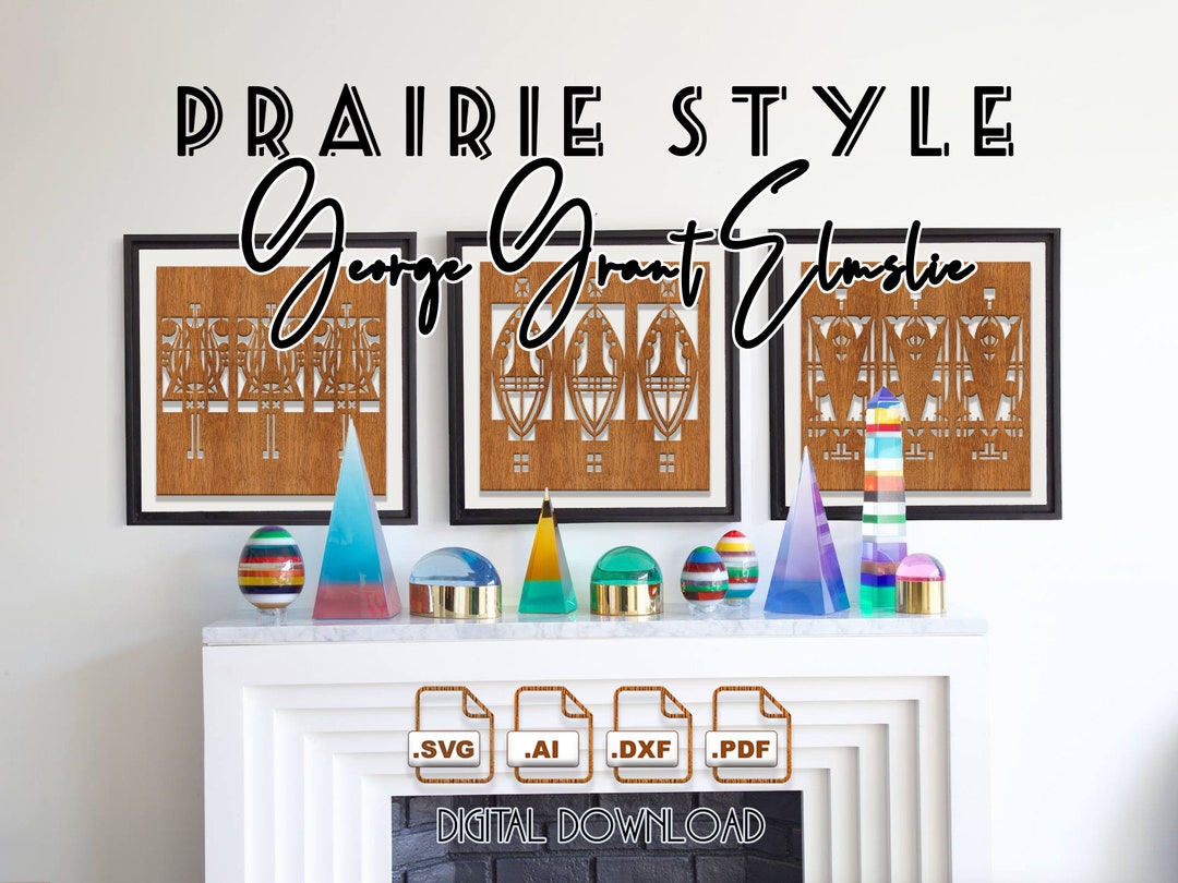 Prairie Style Stencil Designs: George Grant Elmslie Vector Art (digital ...