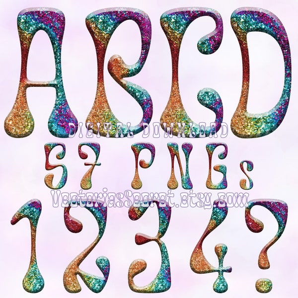 Hippy Alphabet - Etsy