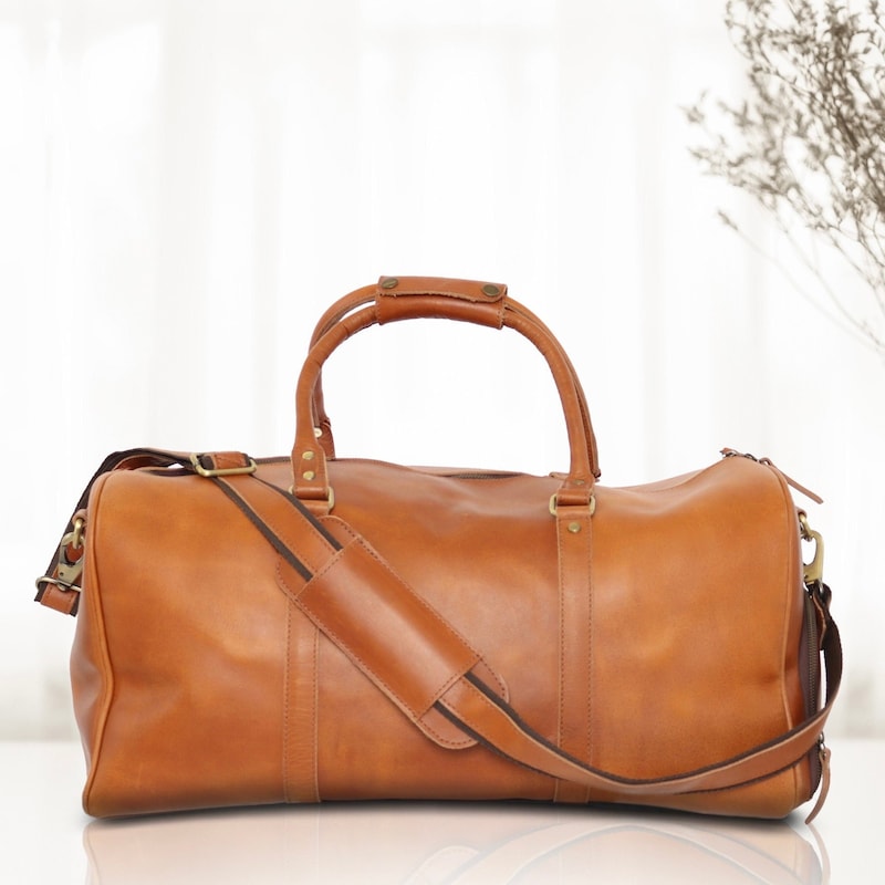 Used Leather Duffle - Etsy