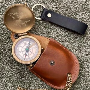 Personalized Engraved Brass Compass, Custom Anniversary Gifts for Men ...