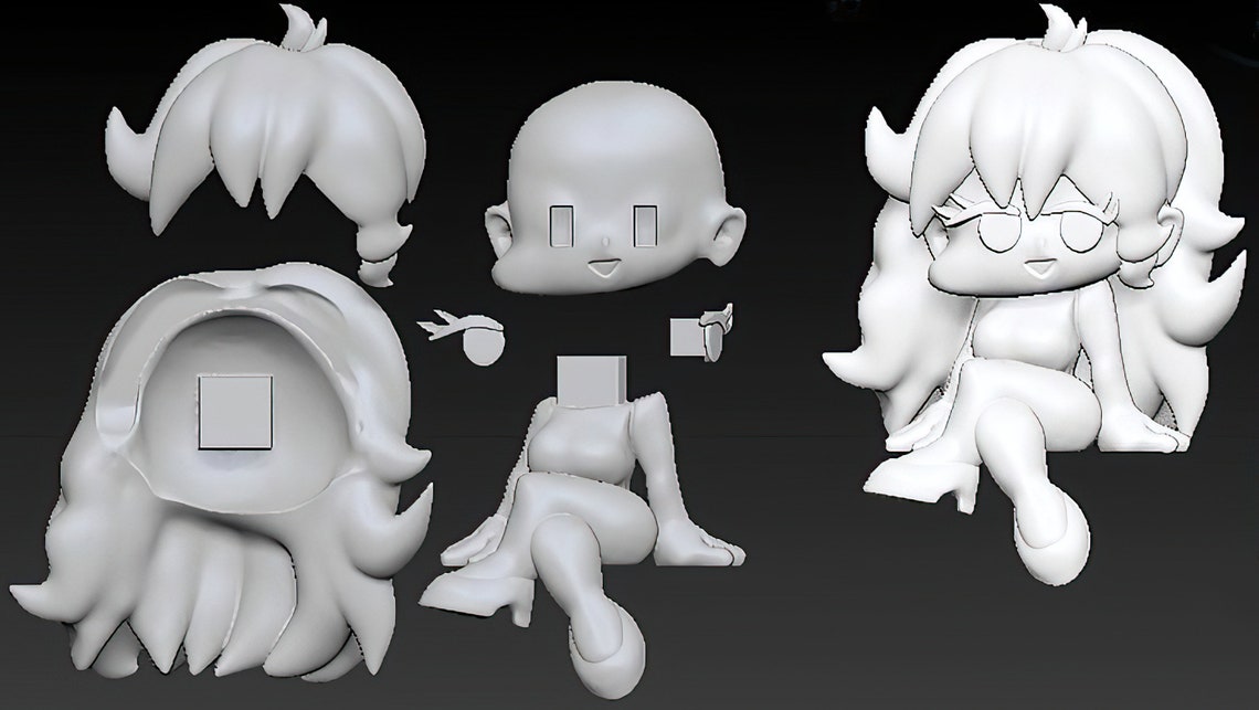 Friday Night Funkin' Girlfriend Digital 3D Model for 3D Printing (not a ...