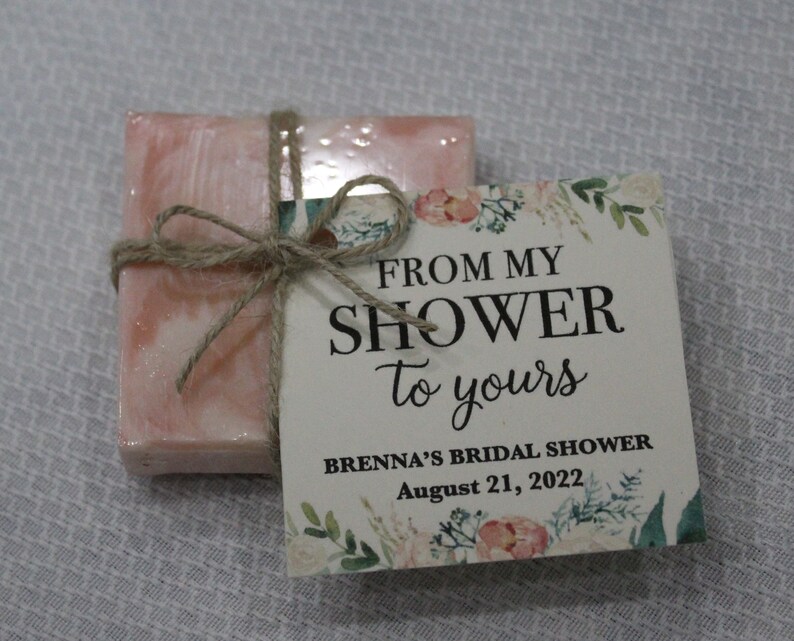 Custom Individual Mini Guest Soap Shower Favors (includes Twine and ...