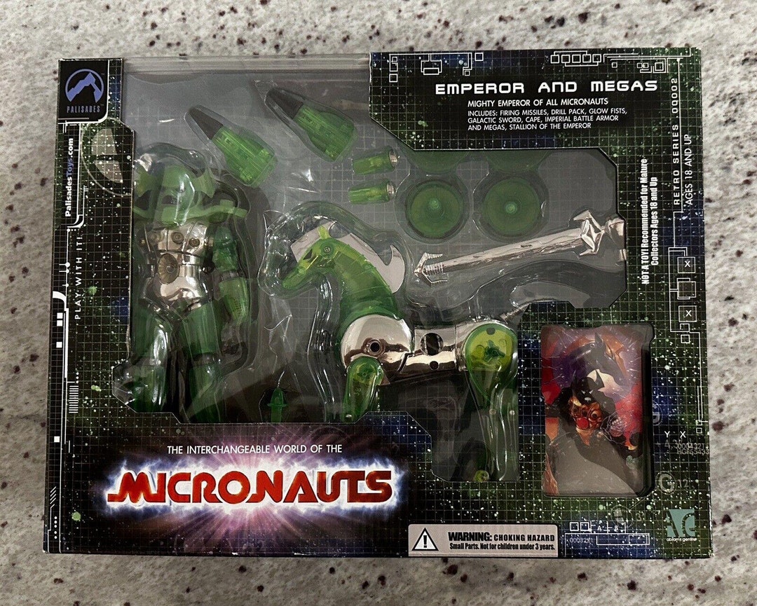 NEW 2003 Palisades Micronauts Emperor & Megas GREEN! Microman Magnemo ...