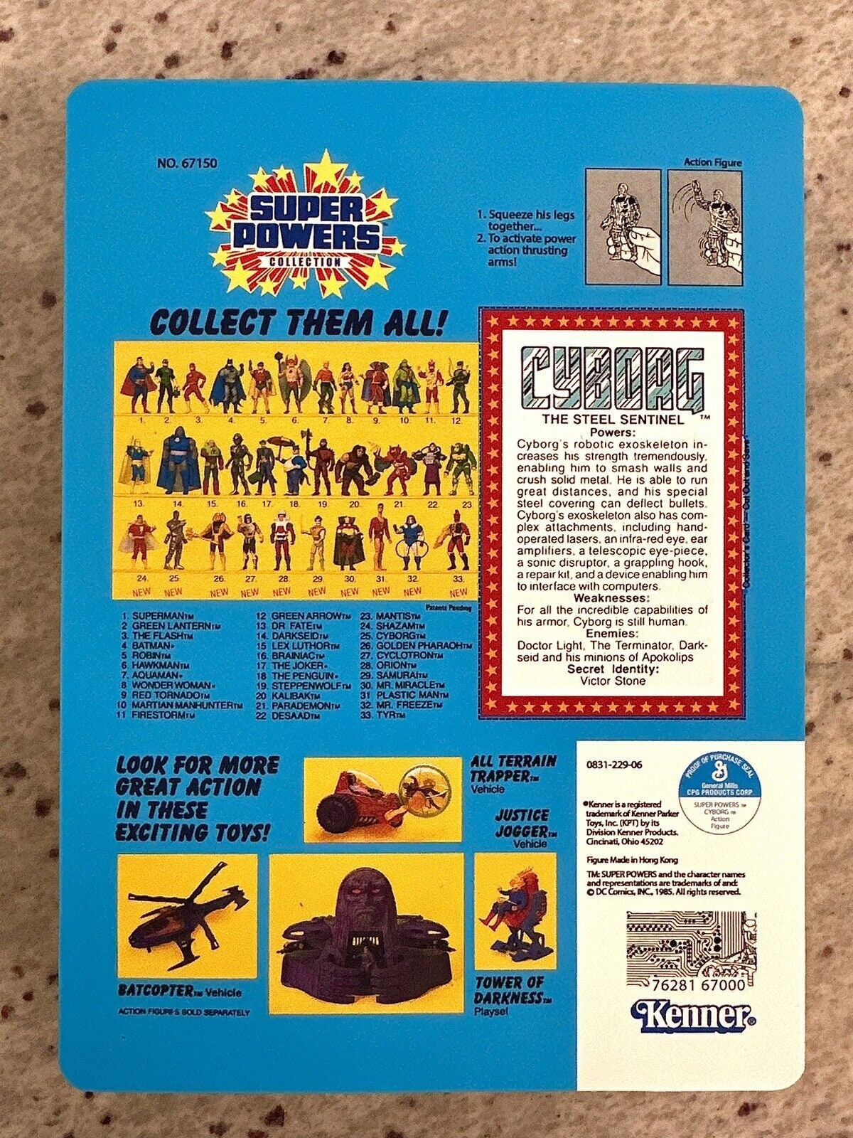 Custom Kenner CYBORG Super Powers Figure Mint on Card - Etsy