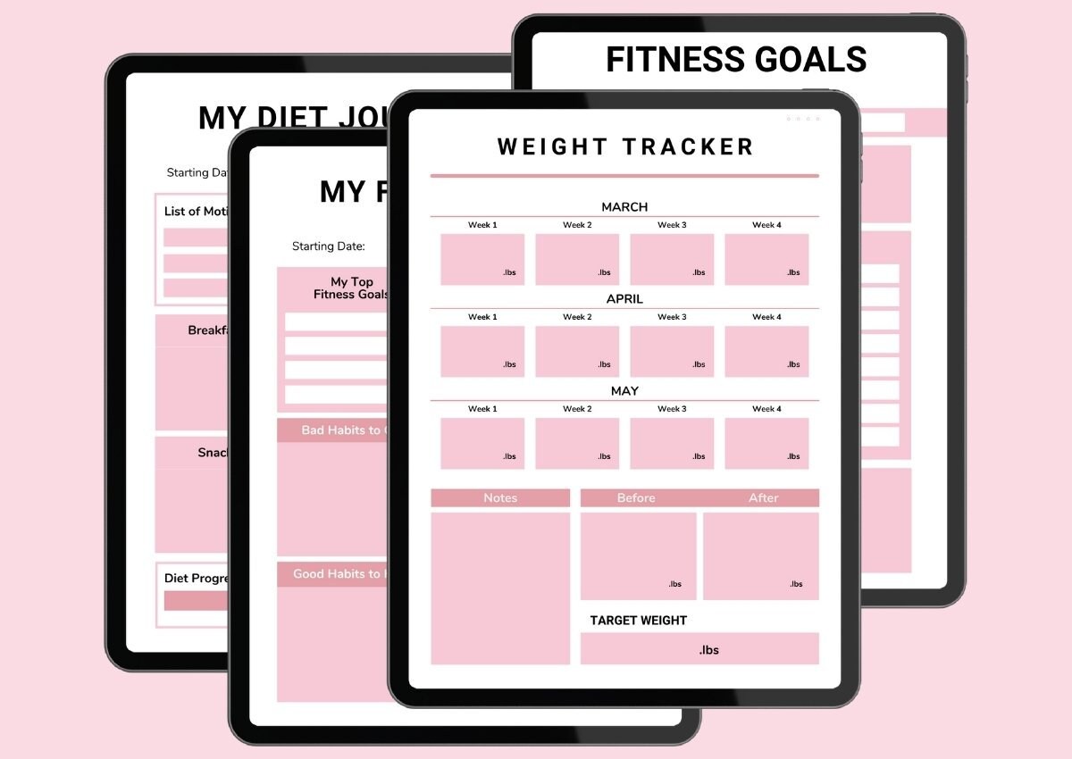 Workout Tracker: Fitness Journal Weight Loss Planner Wellness Workout ...