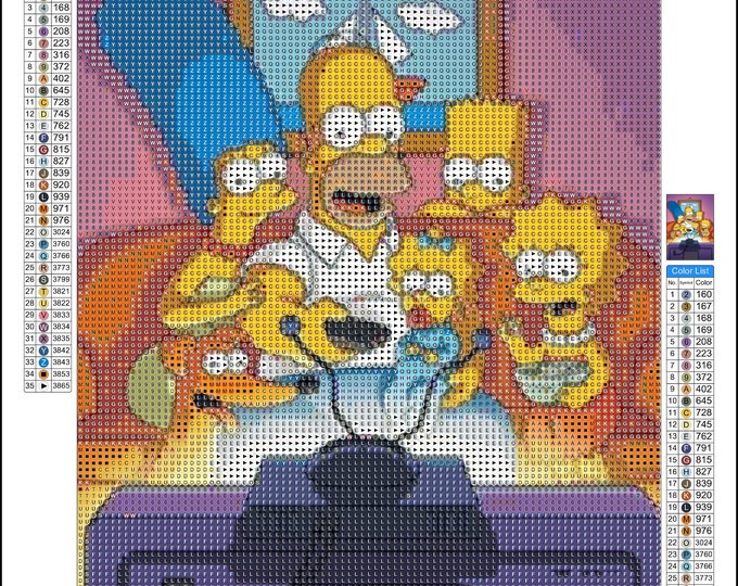The Simpsons Family DIY 5D Full Round Drill Diamond Painting - Etsy