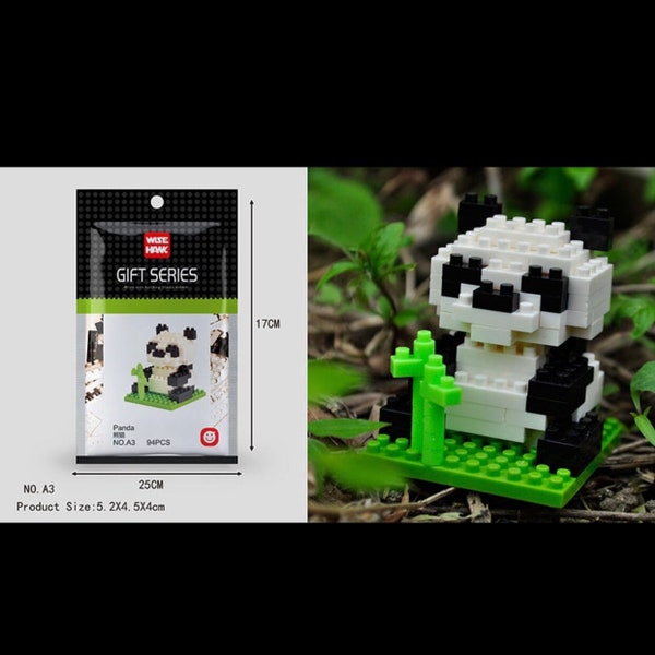 Panda Building Blocks - Etsy