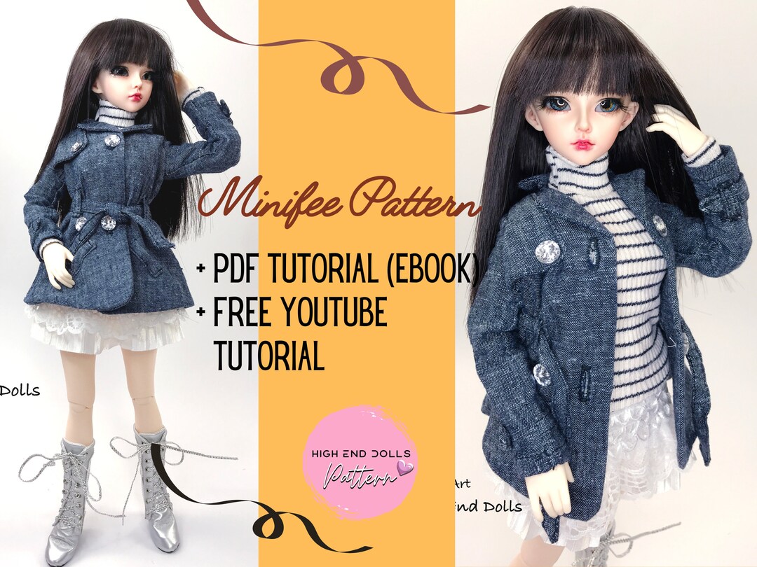 1/4 BJD Minifee Pattern for Casual Outfit. Minifee Pattern. Minifee PDF ...