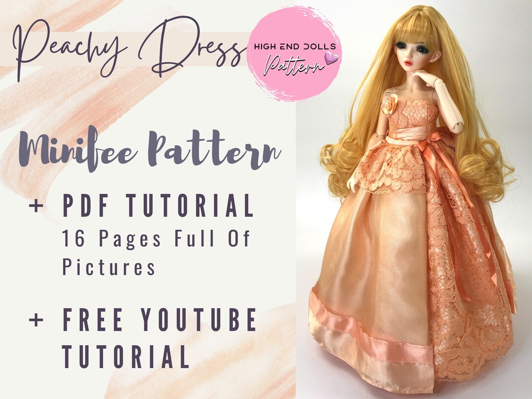 1/4 BJD Minifee Pattern . MSD Dress Pattern . Minifee Fairyland Pattern ...