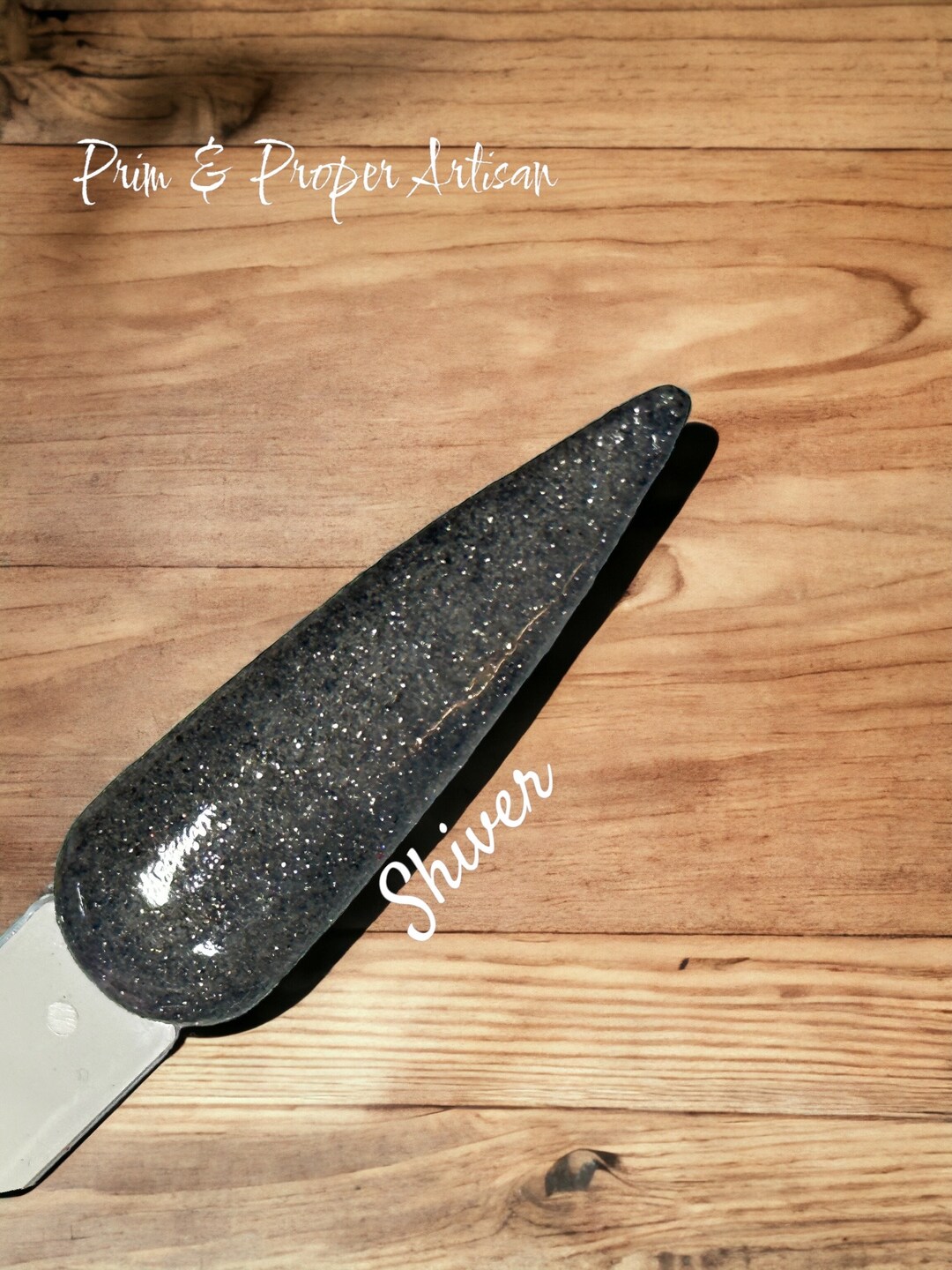 Shiver Dip Powder- Grey With Shimmers Dip Powder. Dark Wintery Dip ...