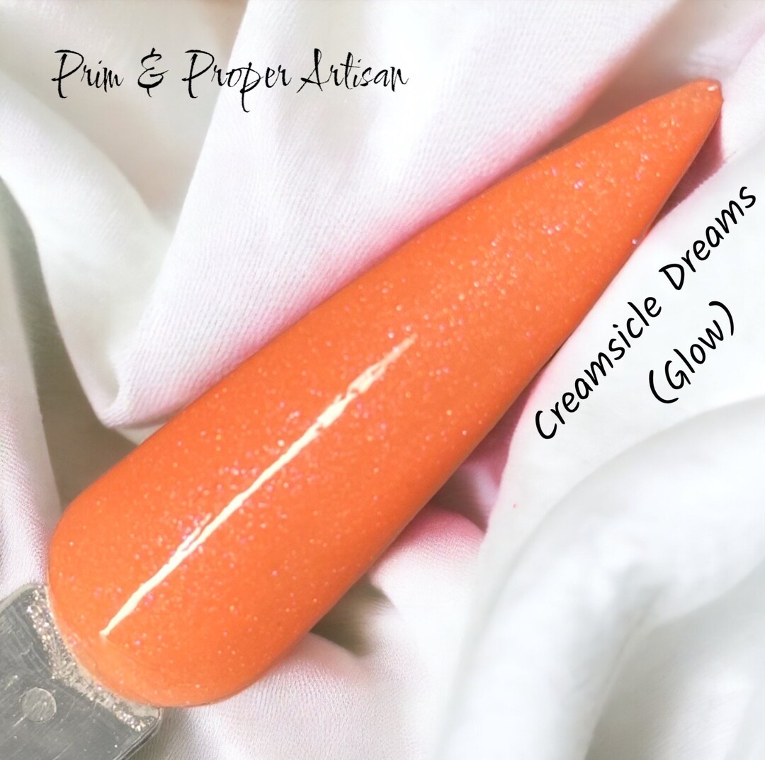 Creamsicle Dreams Glow - Orangey/peach Dip Powder. DIY Dip Powder. Nails. Dip Powder. Dipping ...