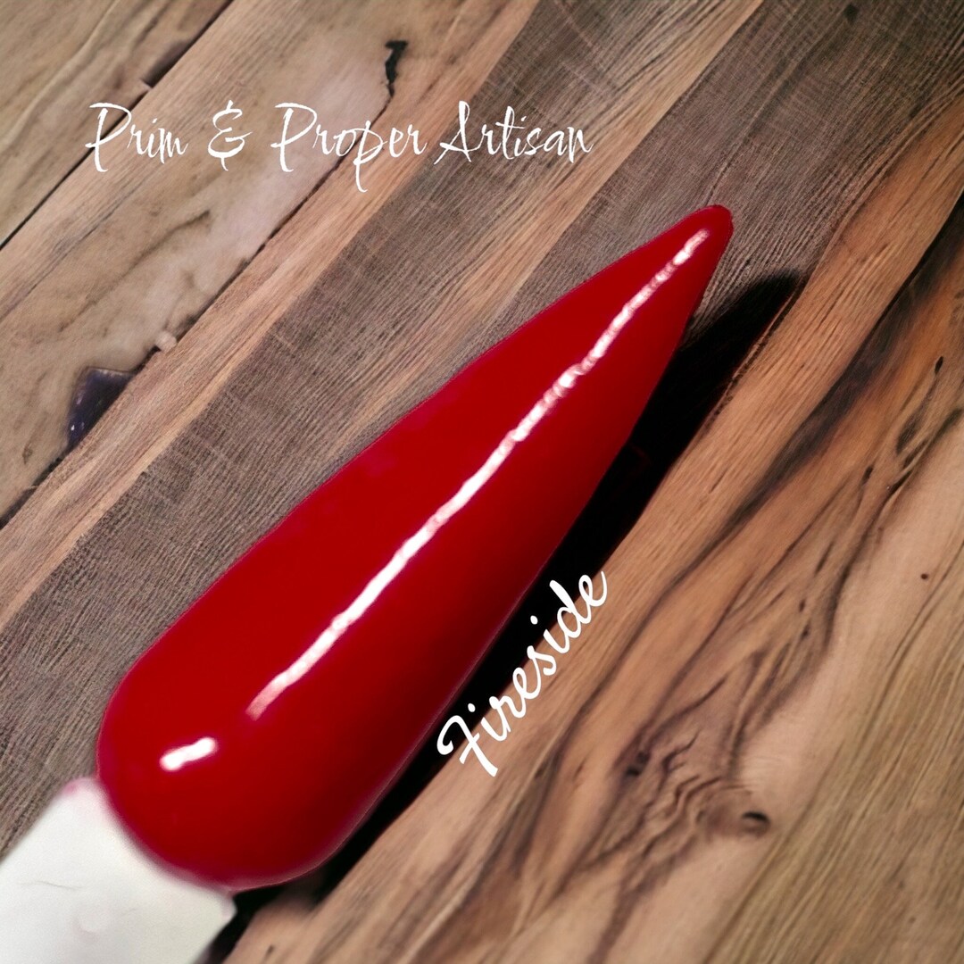 Fireside- Red Dip Powder- Deep Red Nail Dip Powder. Dark Wintery Dip ...