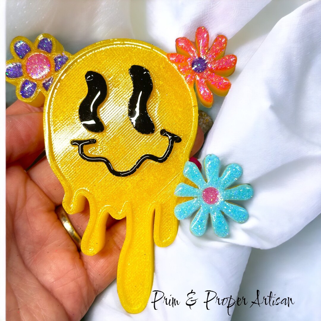 Melty Smiley. Resin Prop. Nailfie Prop. Smiley Prop. Emoji Prop. Nails ...