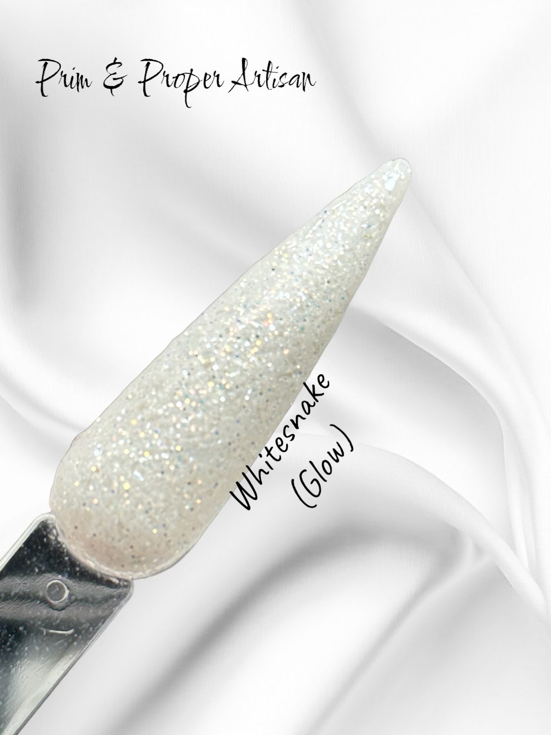 Whitesnake - White Glittery Dip Powder. Shimmer Dip Powder. Diy Dip ...