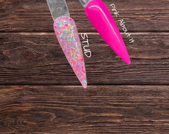 Pink Glitter Dip Powder - Etsy