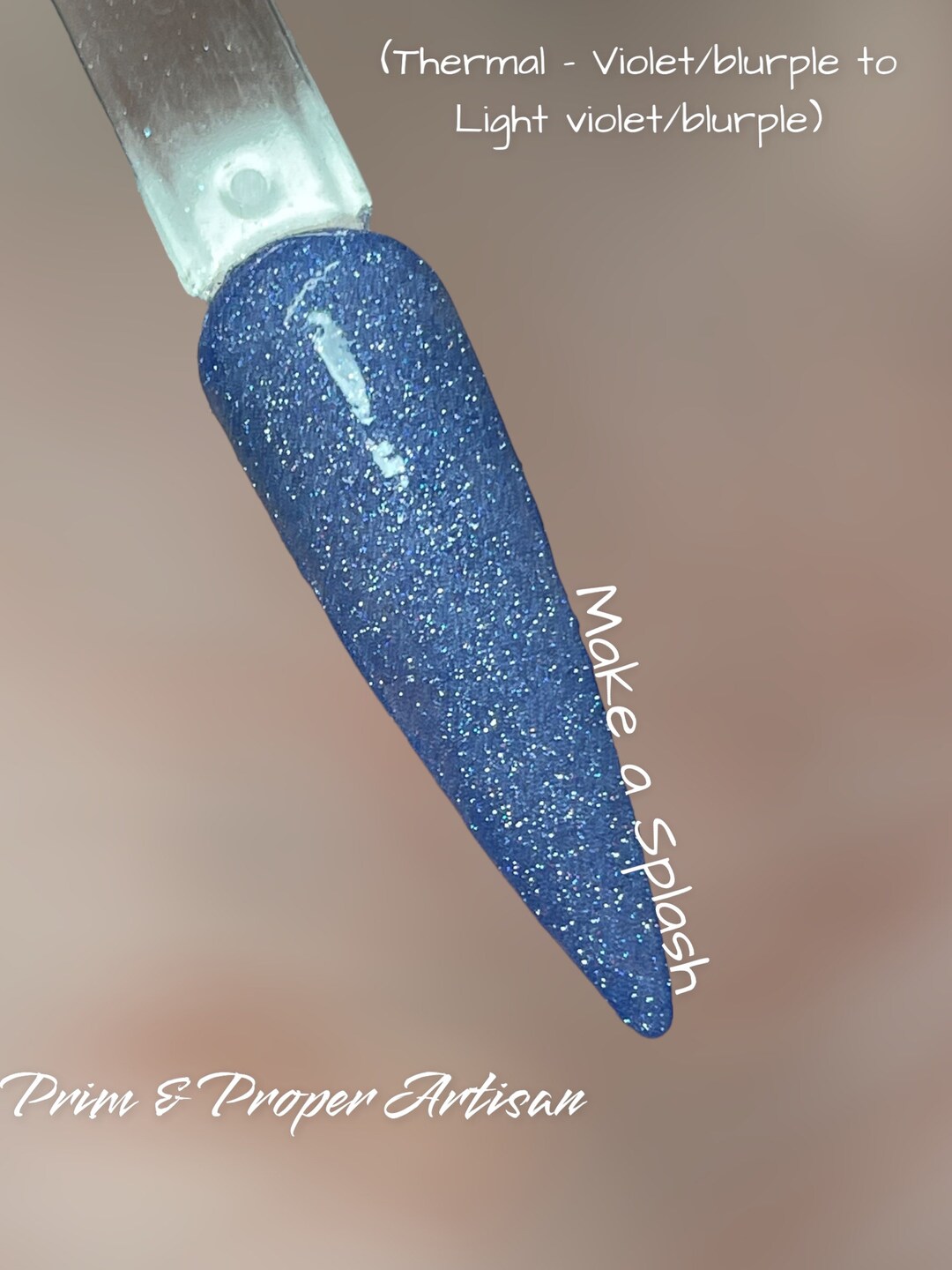 Make a Splash - Thermal Dip Powder. Nail Dip Powder. Violet/burple to ...