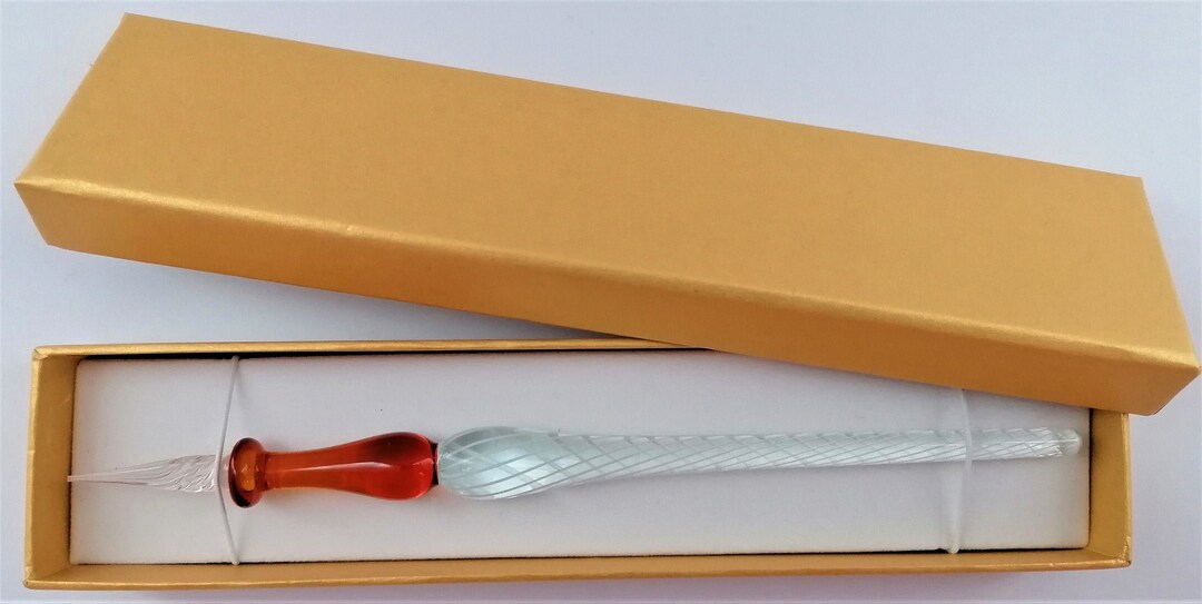 Glass Nib Glass Nib in Gift Case D14 / Brown-white - Etsy UK