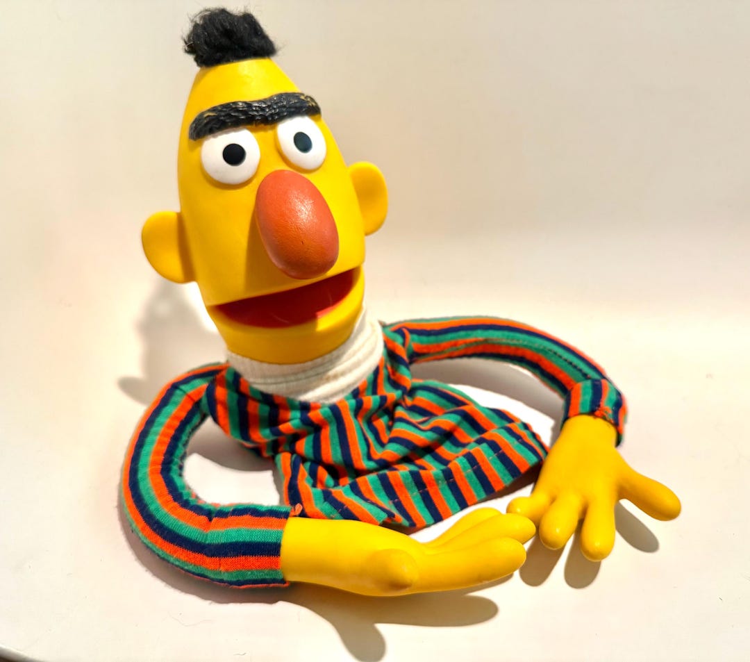 Vintage 1970's Sesame Street Bert Hand Puppet - Etsy
