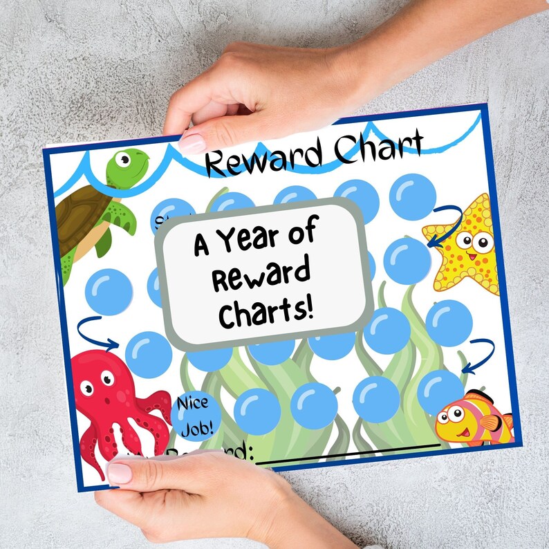Toddler Reward Chart Bundle for Kids 12 Printable Reward Chart Kid ...