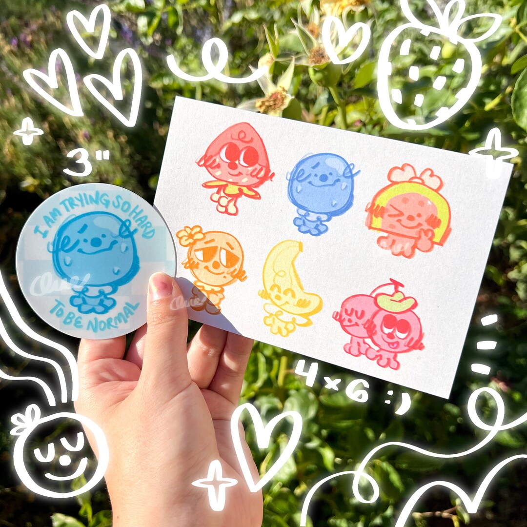 Fruits!! Print & Sticker - Etsy