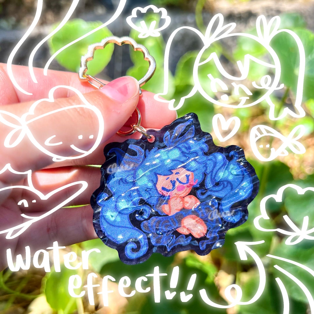 Hatsune Miku 2.5" Water Keychain - Etsy