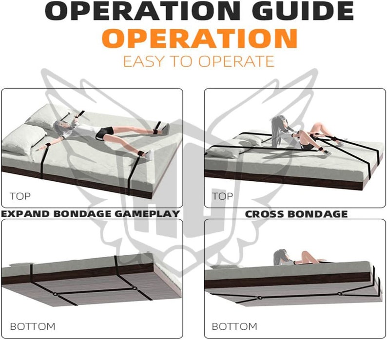 Under the Mattress Restraint Set BDSM Love Cuffs BDSM Bed - Etsy