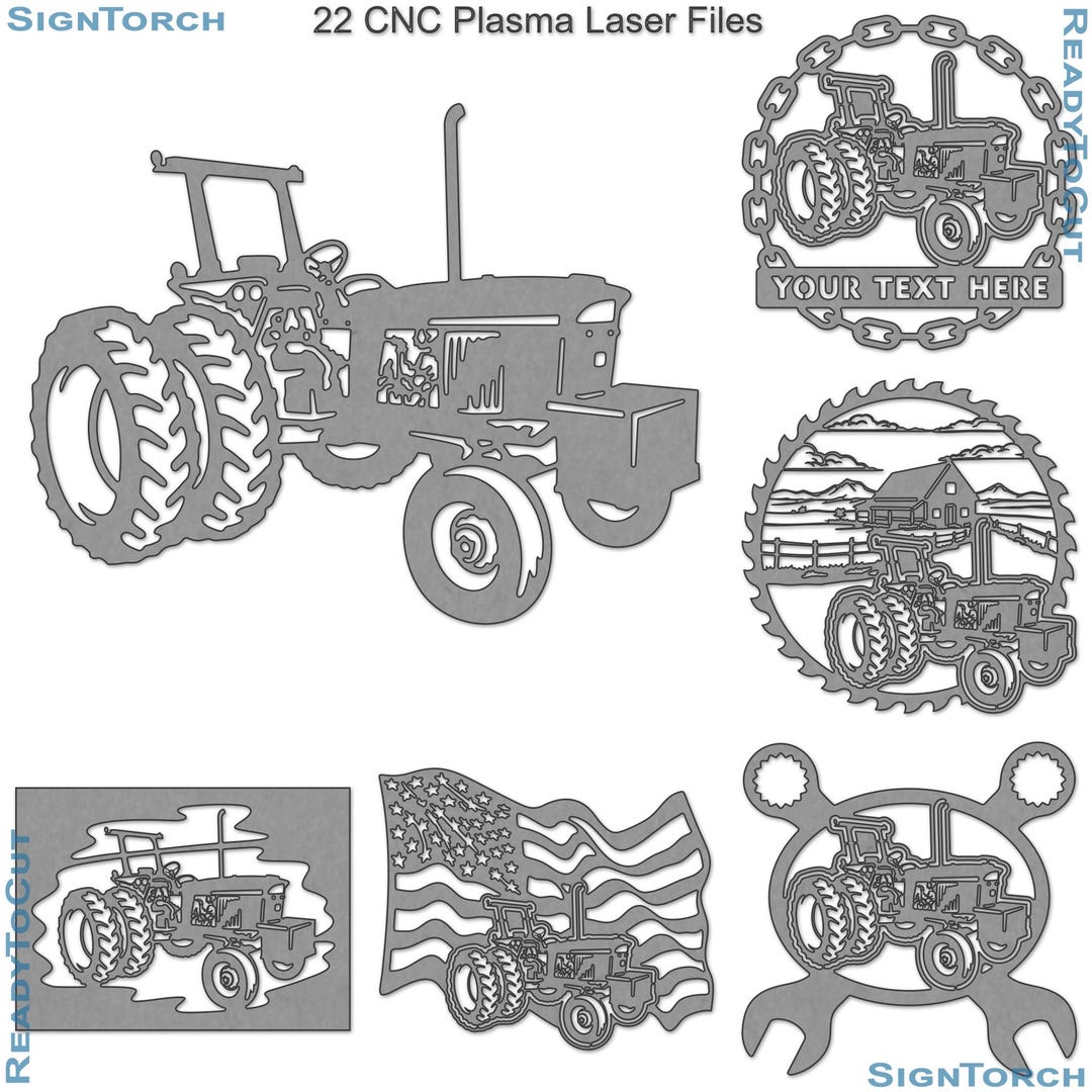 Tractor07 Tractor Plasma DXF SVG Files 22 Ready to Cut Designs for Cnc ...