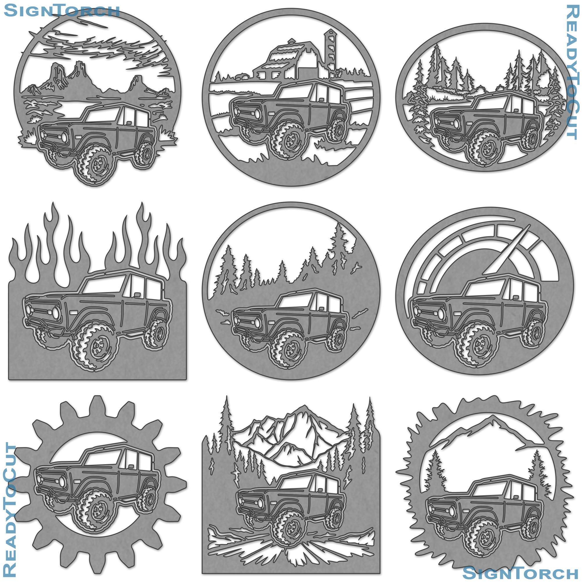 Ford Bronco Truck Plasma DXF SVG Files 49 Ready to Cut Designs for Cnc ...