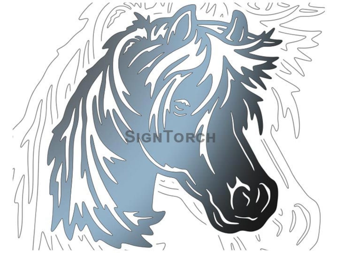 Pony Vector DXF SVG CNC Plasma Laser Router Cricut Silhouette Cut Files ...