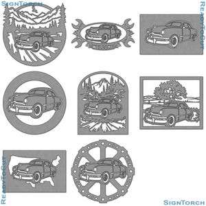 1950 Ford Coupe Car Plasma DXF SVG Files 32 Ready to Cut Designs for ...