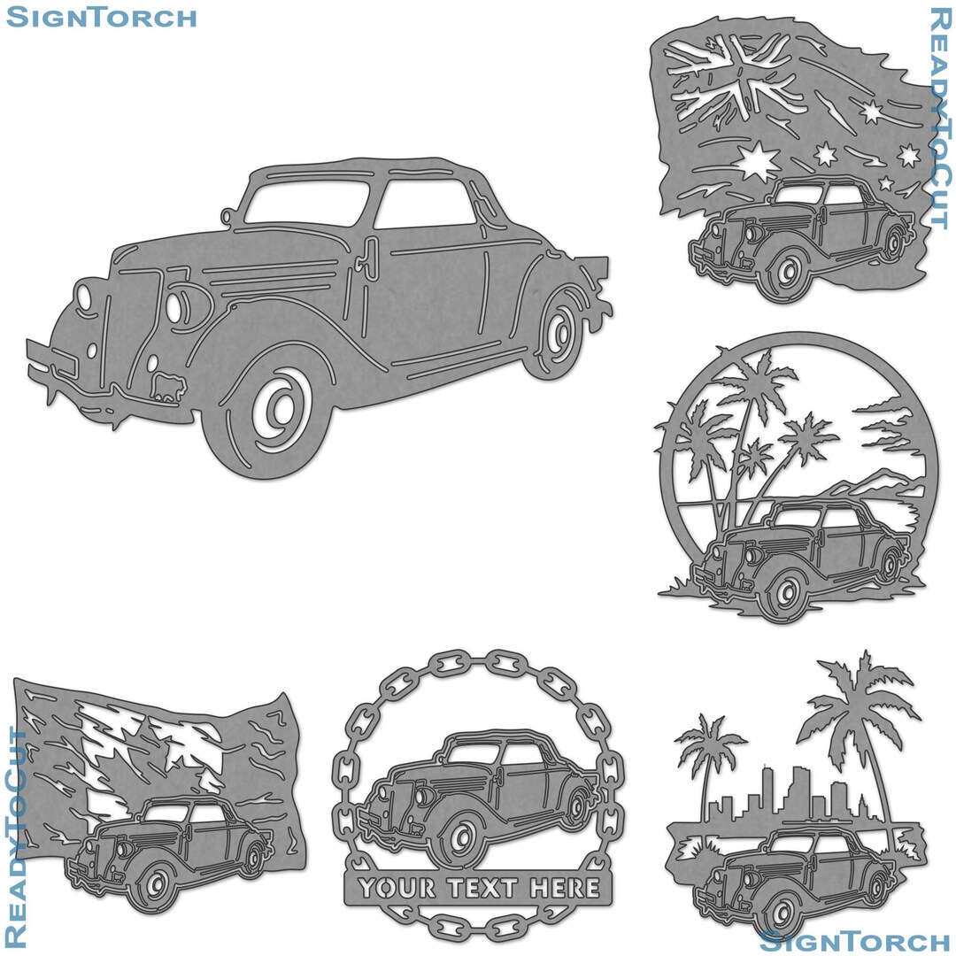 Ford Deluxe Convertible Car Plasma DXF SVG Files 32 Ready to Cut ...