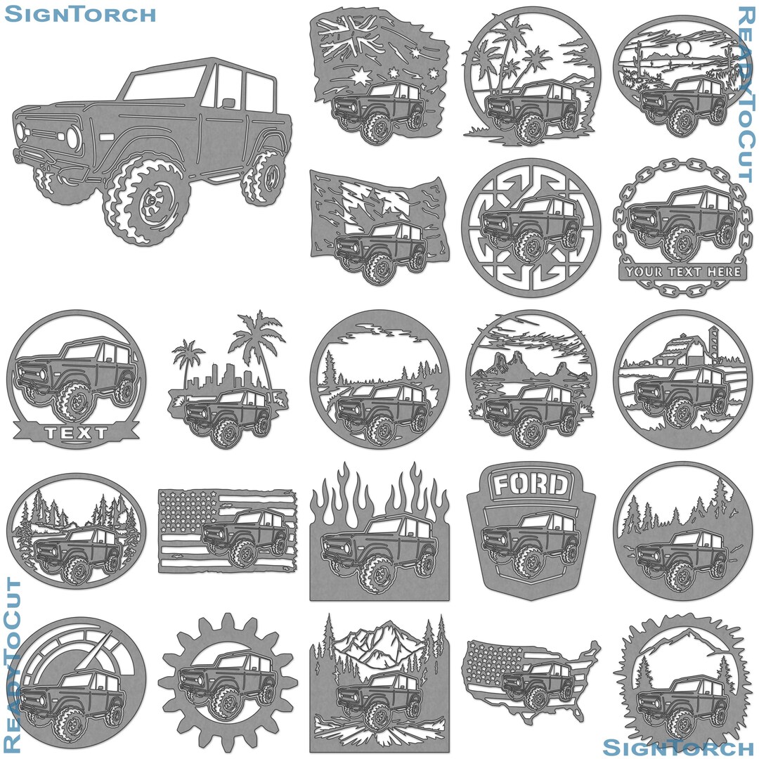 Ford Bronco Truck Plasma DXF SVG Files 49 Ready to Cut Designs for Cnc ...