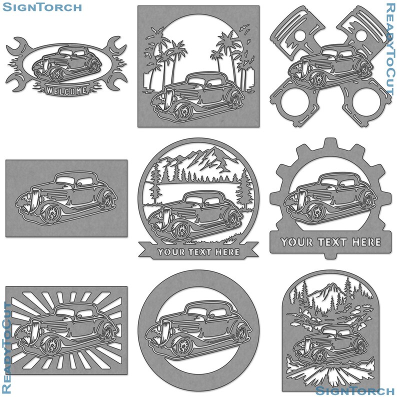 Ford Coupe 1934 Car Plasma DXF SVG Files 32 Ready to Cut Designs for ...