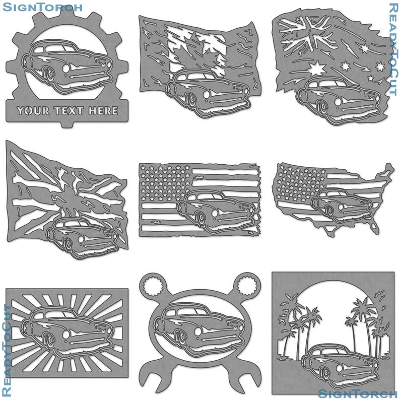 Chevy Deluxe Car Plasma DXF SVG Files 32 Ready to Cut Designs for Cnc ...