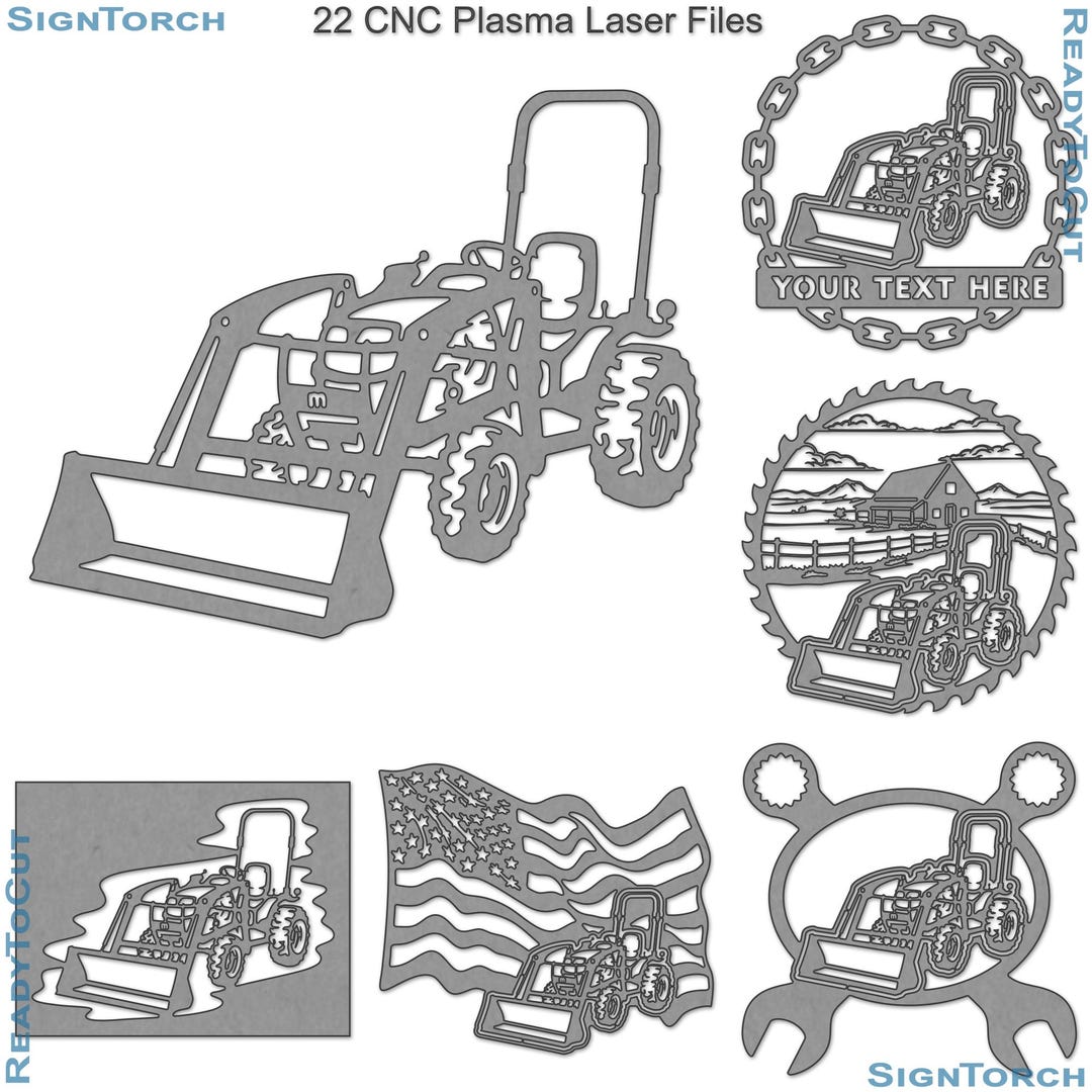 Tractor09 Tractor Plasma DXF SVG Files 22 Ready to Cut Designs for Cnc ...