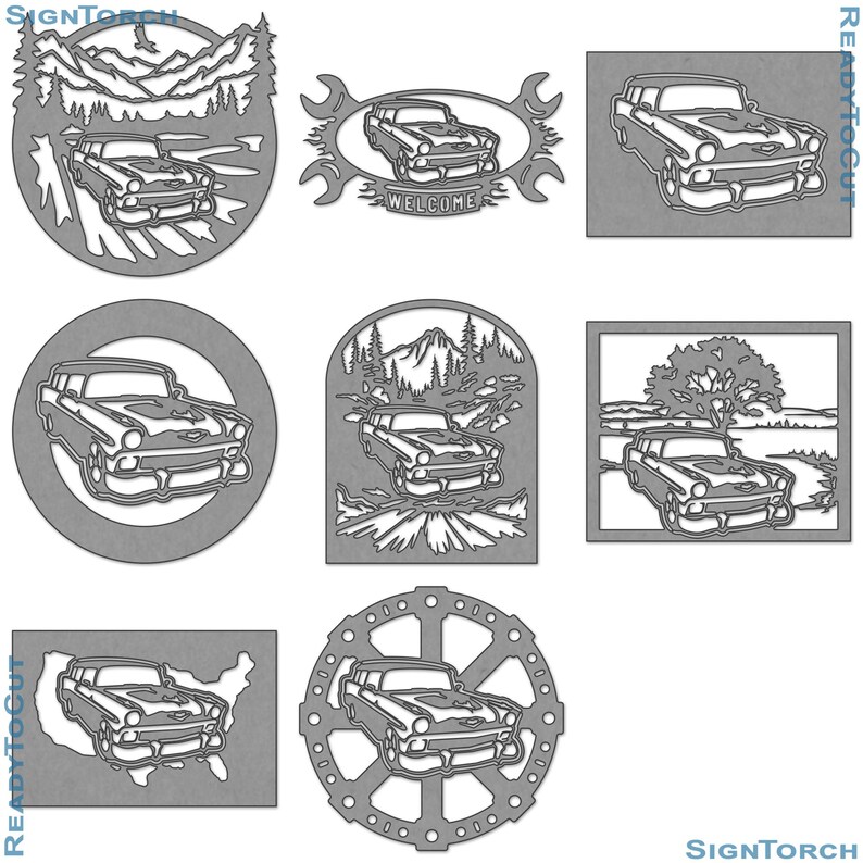 56 Chevy Nomad Car Plasma DXF SVG Files 32 Ready to Cut Designs for Cnc ...