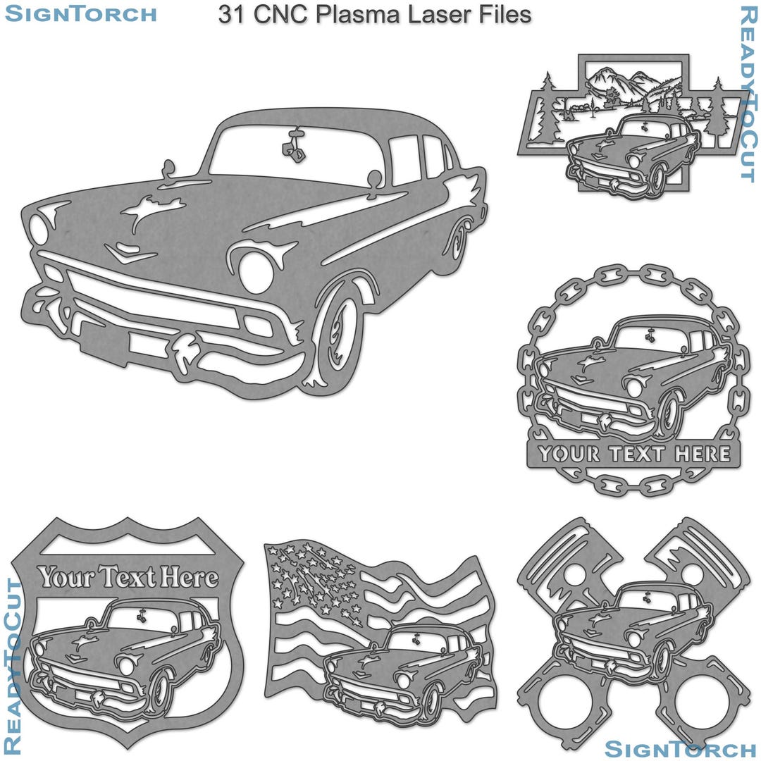 Chevy Bel Air Car Plasma DXF SVG Files 31 Ready to Cut Designs for Cnc ...
